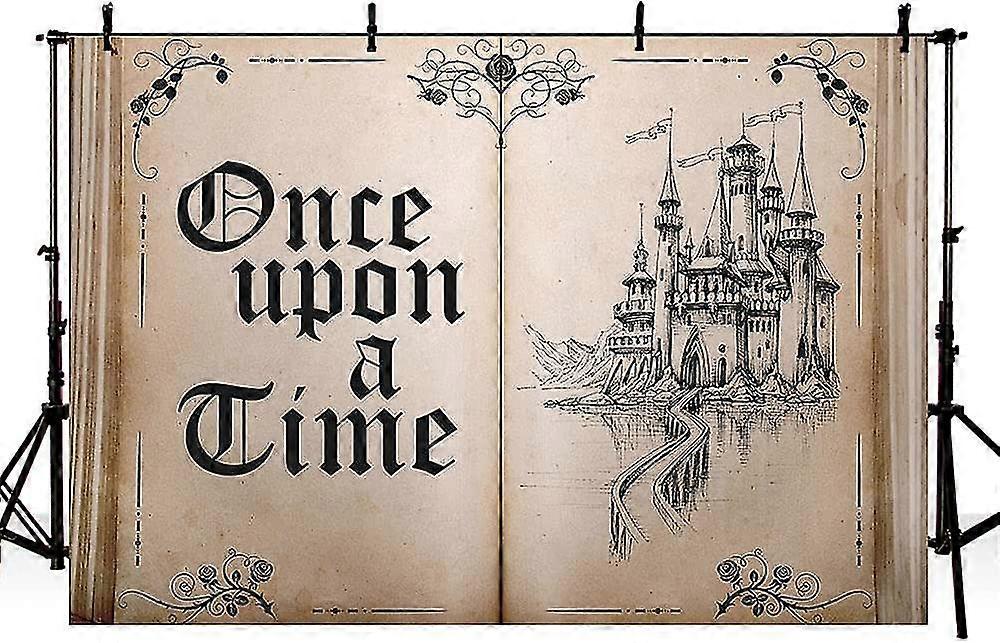 7x5ft Fairy Tale Books Backdrop Old Opening Book Once Upon A Time ...