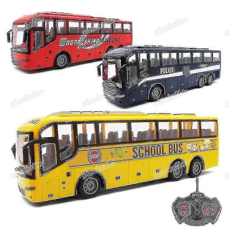 1:16 Radio Remote Control Bus 4Ch Racing Model Rc Car 27 Mhz Police Bus ...