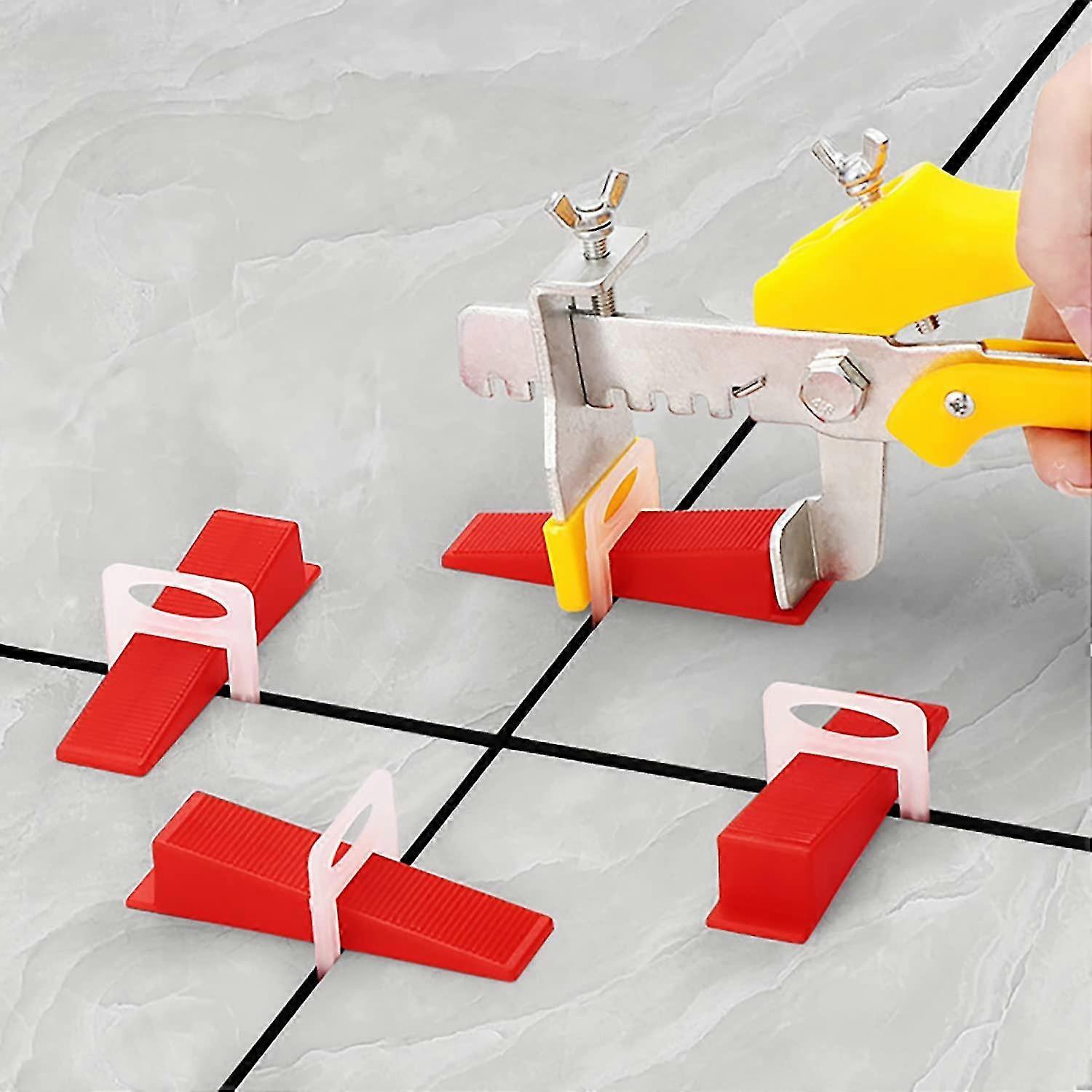 Tile Leveling System - 300 X 2mm Spacer Clips Amp; 100 X Tile Wedges ...