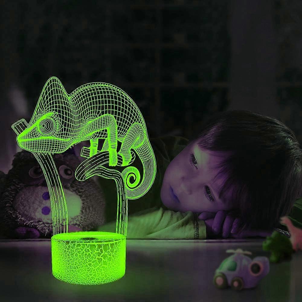 Ltd Optical Illusion 3D Chameleon Night Light USB Powered Remote ...