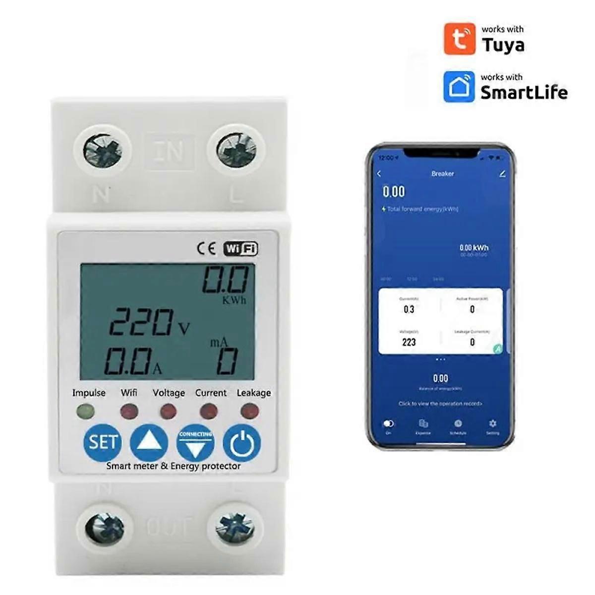 Graffiti Metering Circuit Breaker 63A Wifi Smartphone Control Switch ...