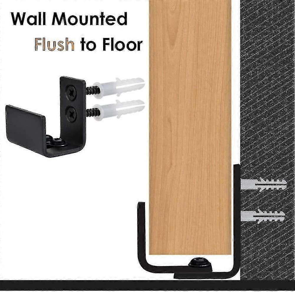 Sliding Door Floor Guide Heavy Black Carbon Steel Sliding Barn Floor ...