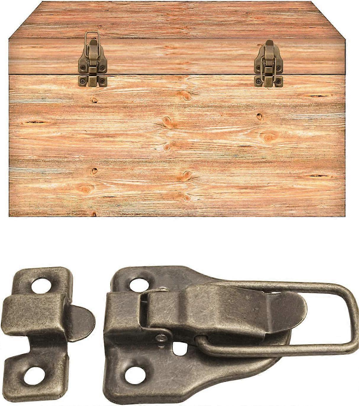 2 x Clasps for Trunks, Boxes, Suitcases, Metal Fittings, Vintage Brass ...