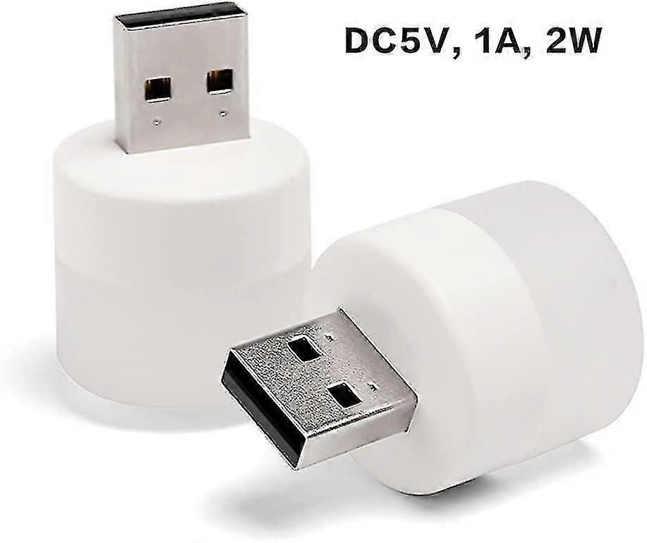 Usb Lights At Night. Mini Led Bulbs. Without Light Sensor. Plugin. Warm ...