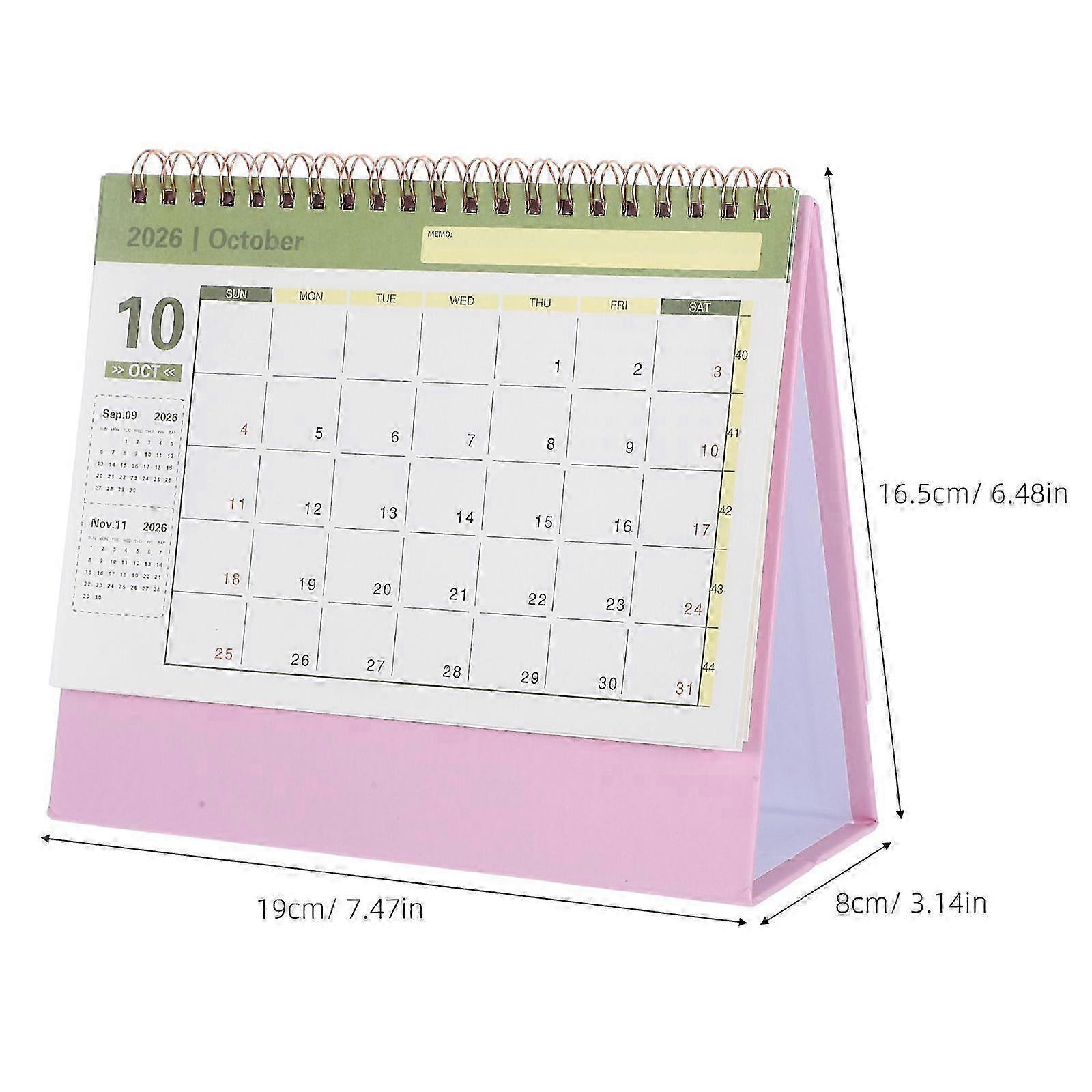 25-26 Desk Calendar 2025-2026: Standing Desktop Calendar (July 2025 ...