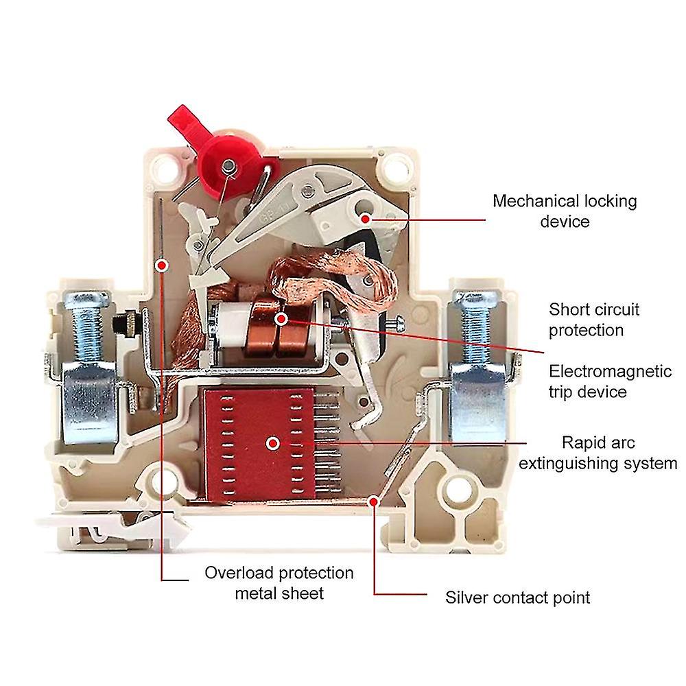 Dc Circuit Breaker 1000v 2 Pole Double Mcb Solar Pv 63 Amp | Fruugo UK