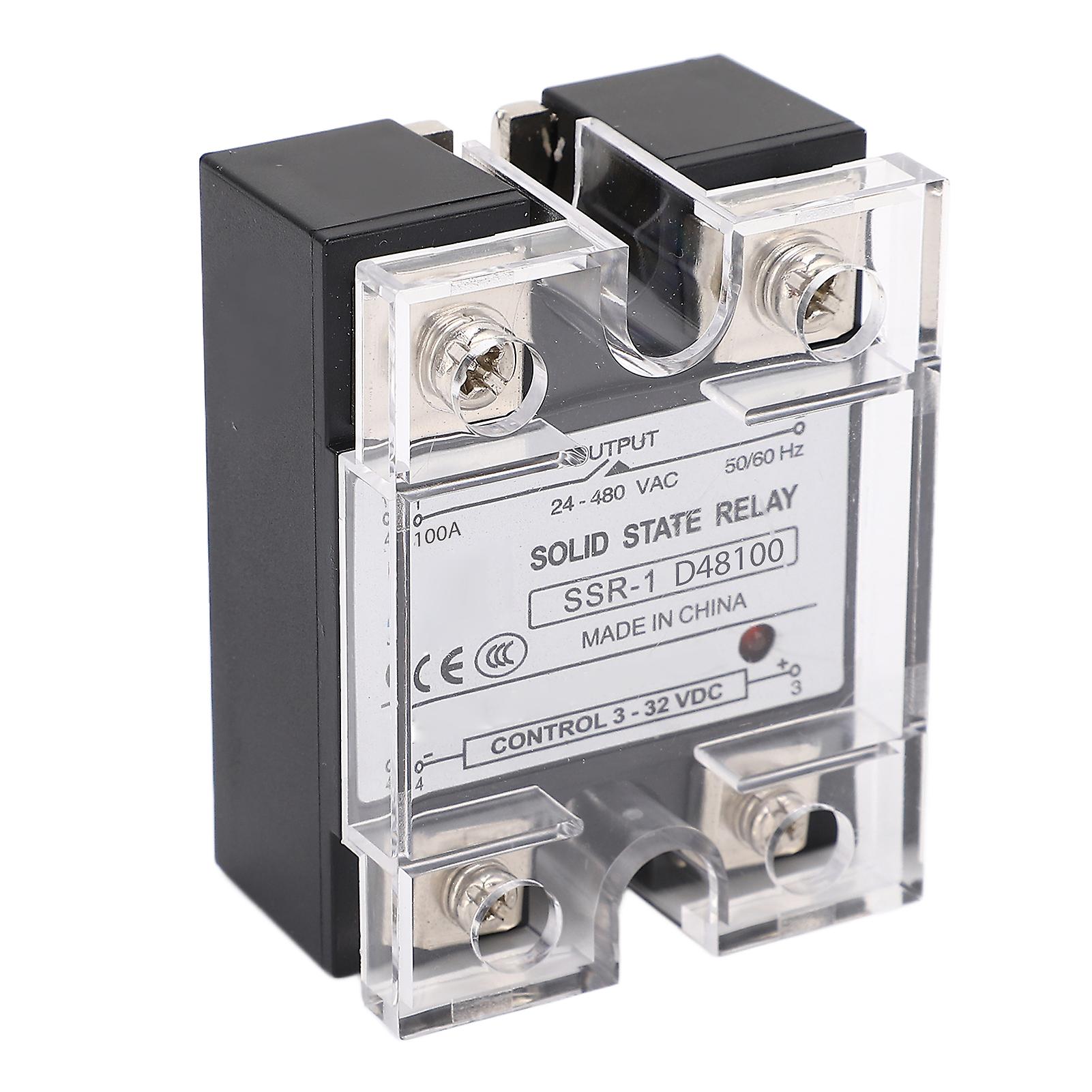 DC to AC Solid State Relay 100A Anti Electromagnetic Interference SSR Module for Street Lighting ...