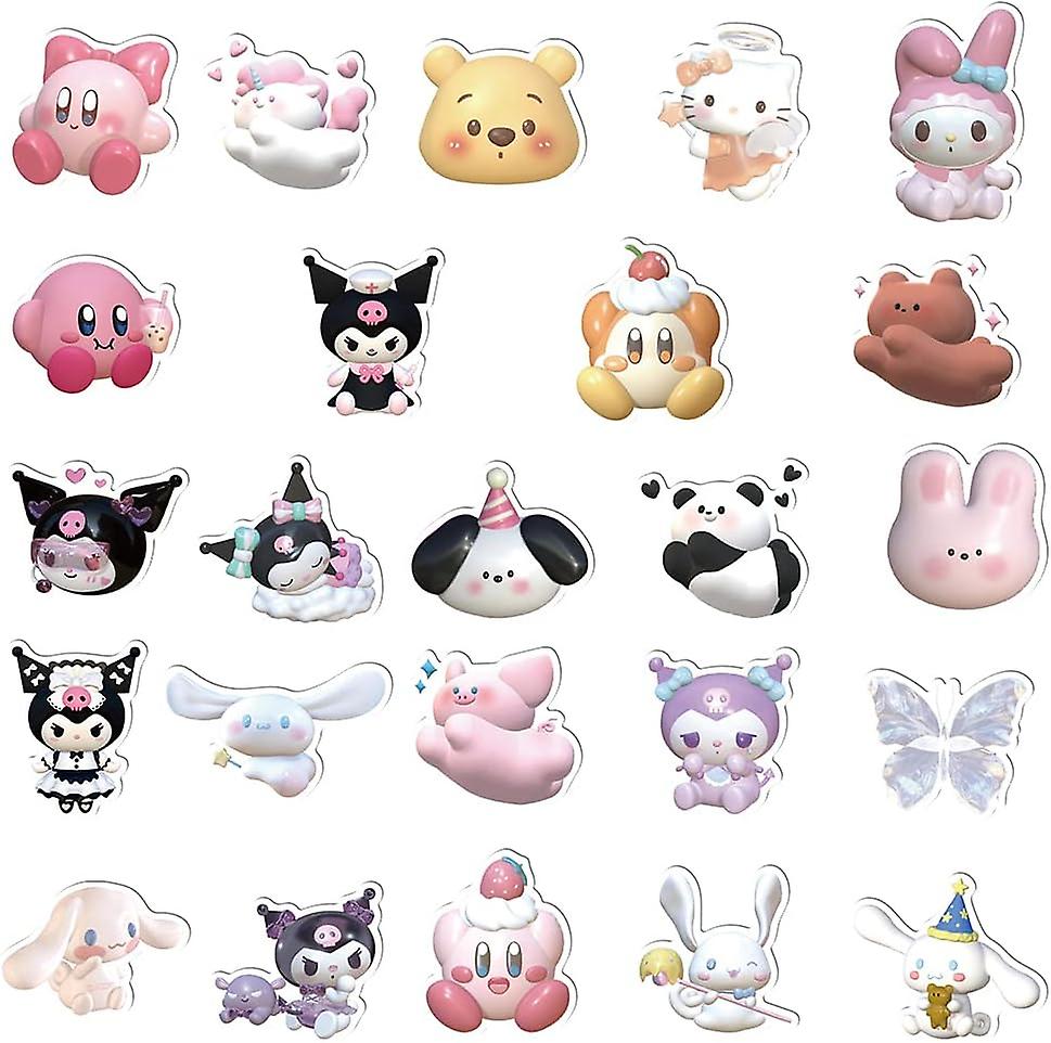 110 sheets of 3D kawaii kids stickers,anime stickers for teens vinyl ...