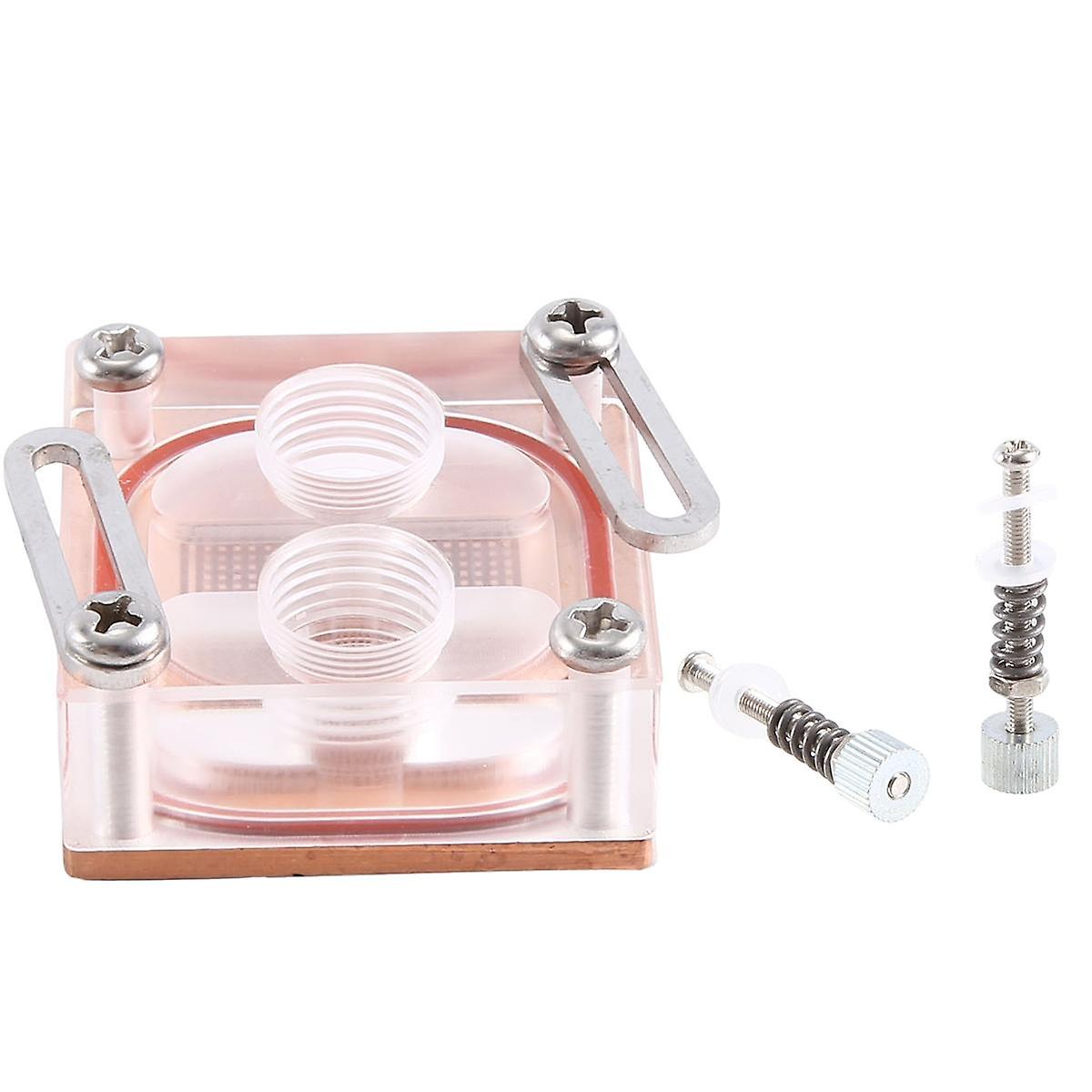 Front Hole Cpu Water Cooling Block Cooler Acrylic Transparent South ...