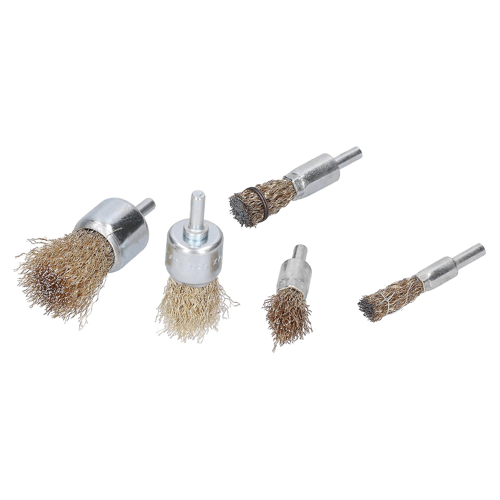 9Pcs Wire Wheel Drill Bits with Rod for Electric Grinder Polishing ...