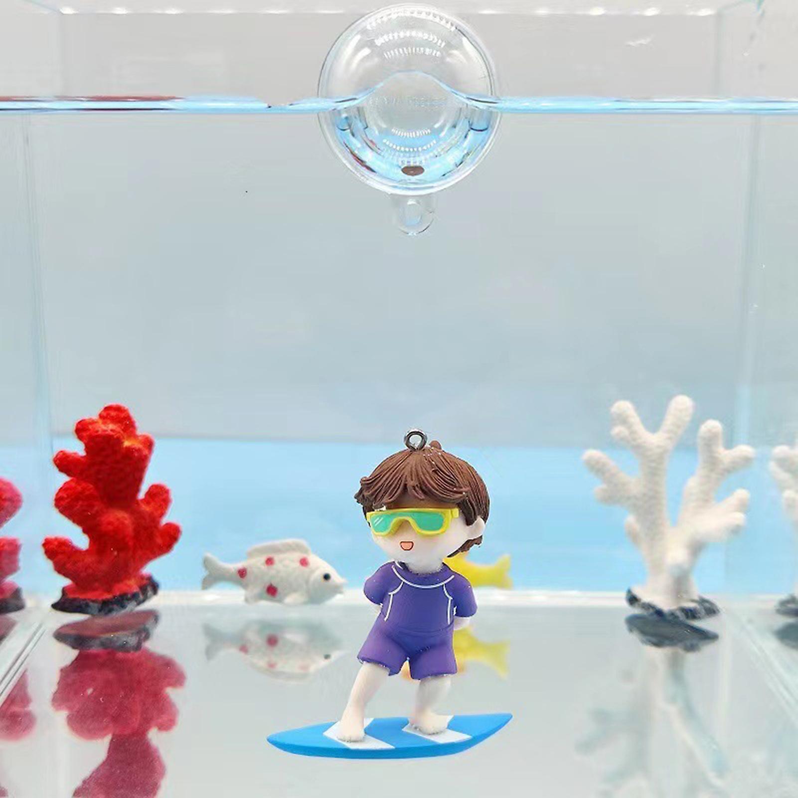 Underwater Ornament Floatable Cute Diver Surf Boy Whale Riding Girl ...