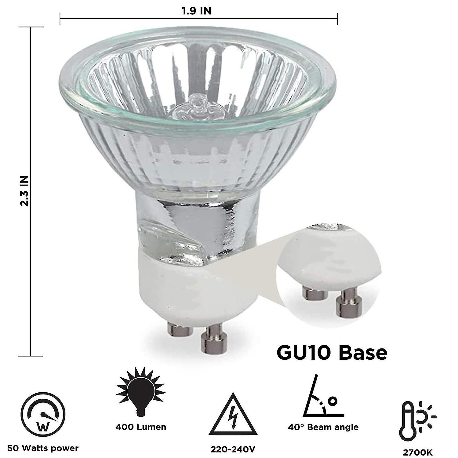Gu10 35 Watt Halogen Reflector Light Bulb Warm White Dimmable, Gu10 ...