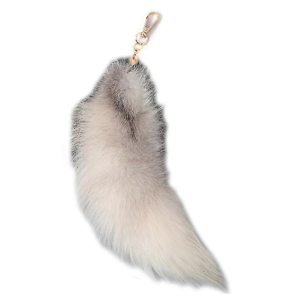 Plush-fox Tail Keychain Furry Animal Tail Keyring Keychain 40cm Animal ...