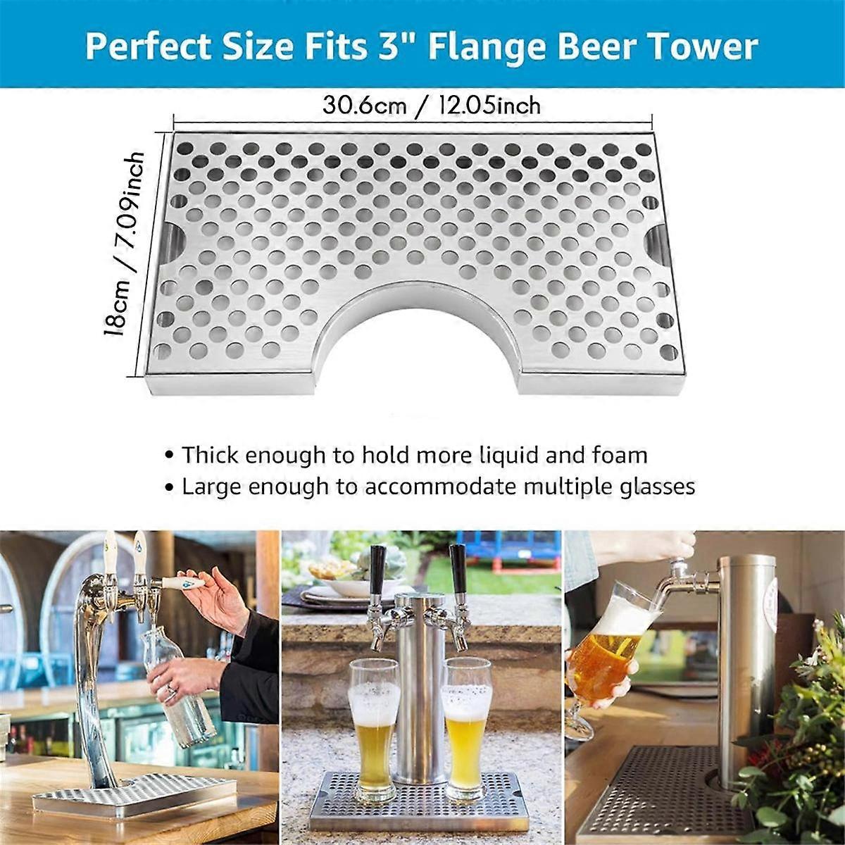 Beer Drip Tray for Kegerator, Stainless Steel Kegerator Drip Tray Beer ...