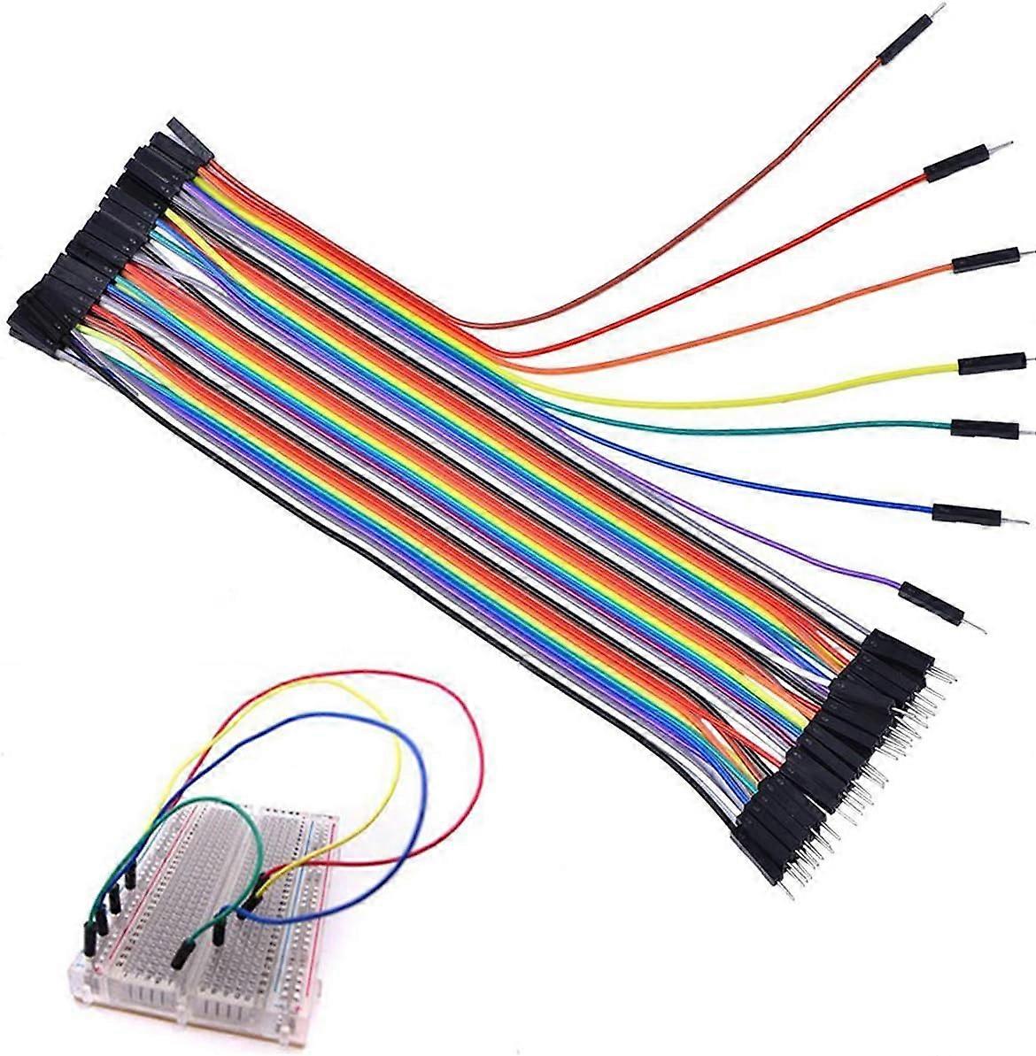 Jumper Wire Cable 3 x 40pcs Each 20cm,3 in 1 Dupont Breadboard Cables ...