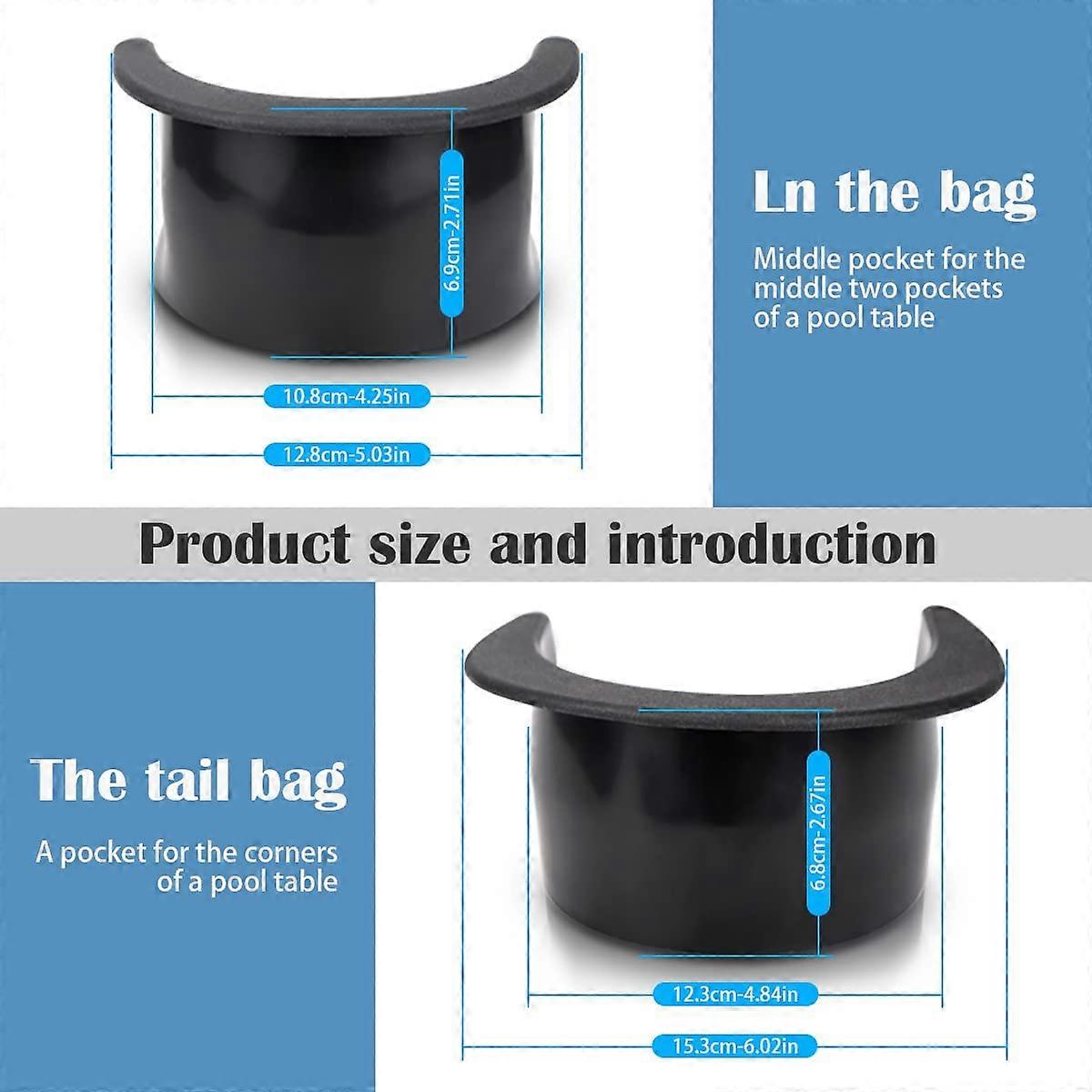 6 Pcs Billiard Hole Liners,Billiard Table Liners Plastic Pool Table ...