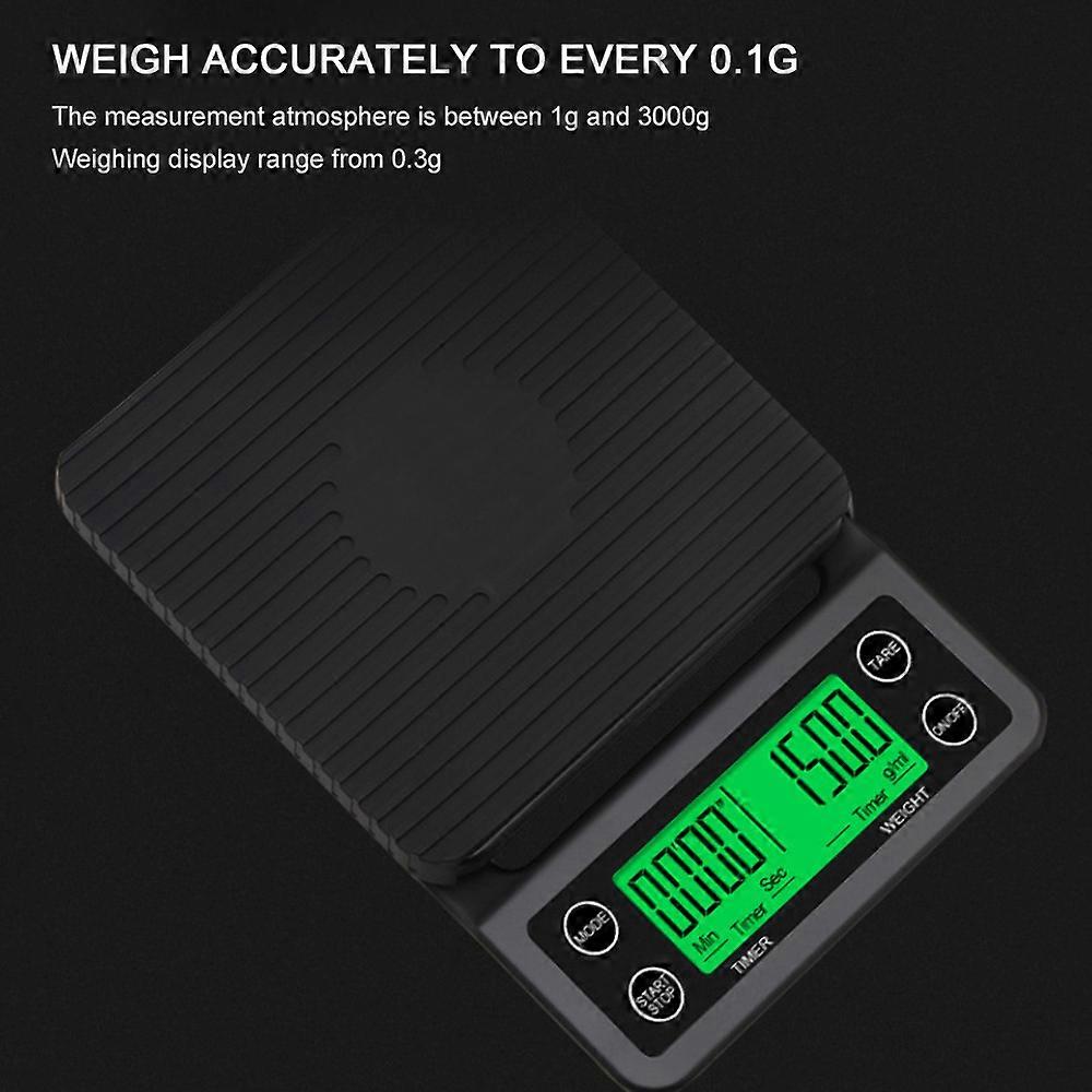 Accurate Electric Kitchen Scale,Coffee Scale with Timer High-precision ...