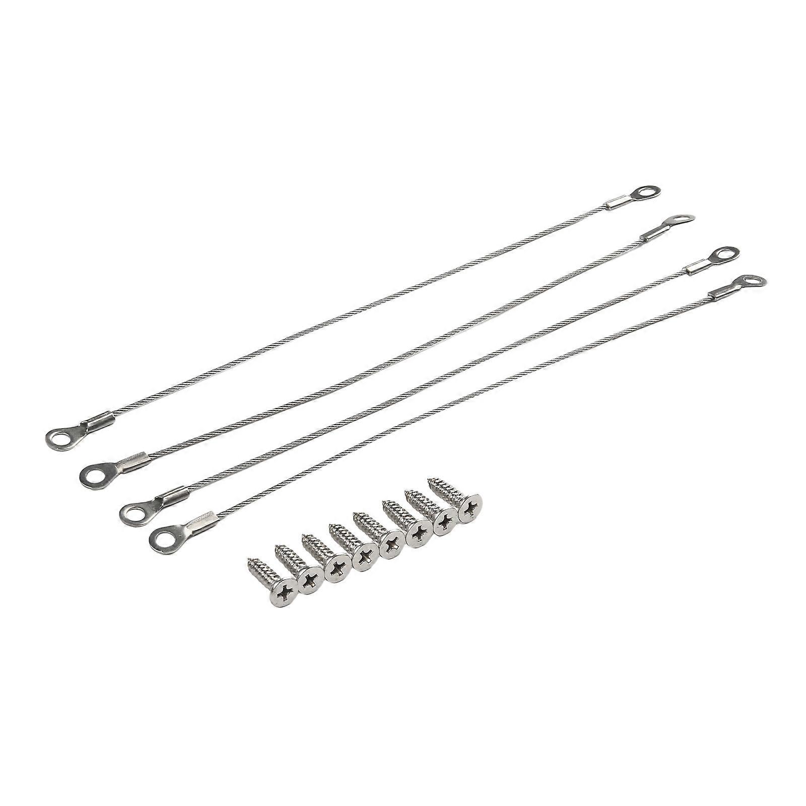 4pcs Stainless Steel Door Cabinet Restraint Braided Cable Hinge Limiter ...