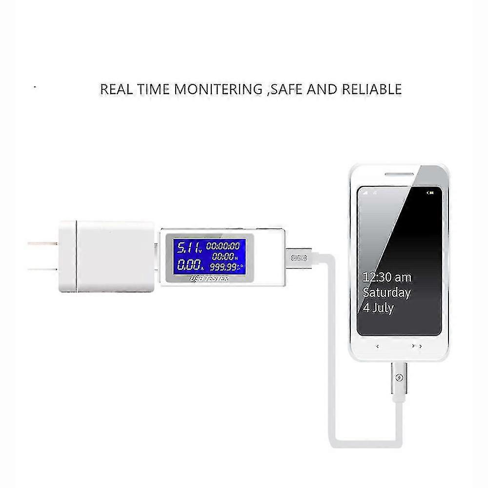 Usb Tester Current 4-30v Voltage Meter Timing Ammeter Digital Monitor ...