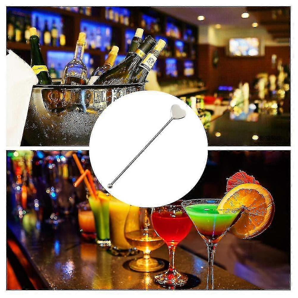 10 Pcs Stainless Steel Sticks Coffee Stick Wine Stirrers Cocktail ...