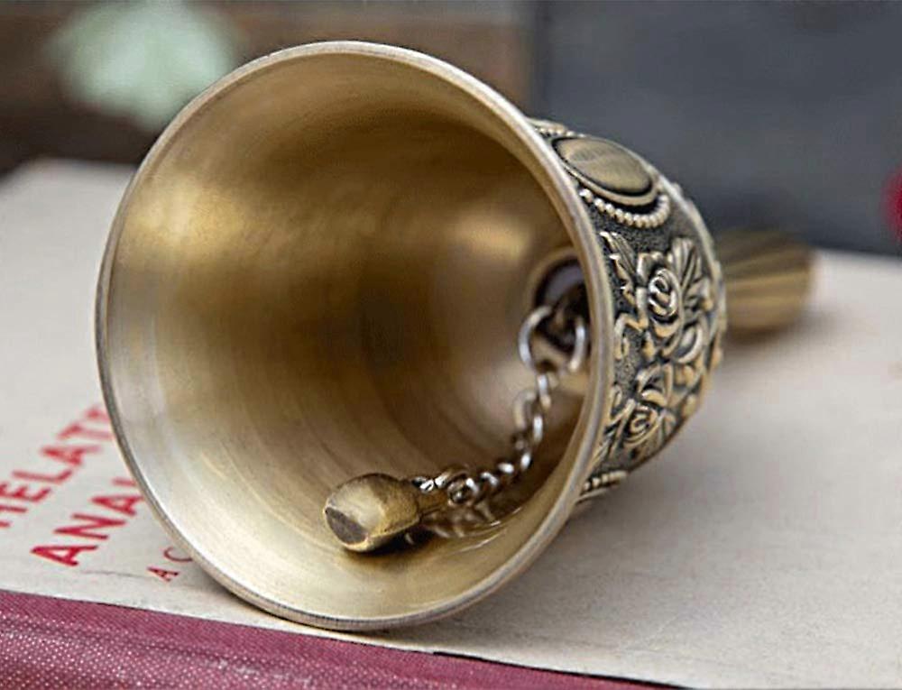 Hand Bell, Classic Zinc Alloy Loud Call Bell Traditional Hand Hold ...