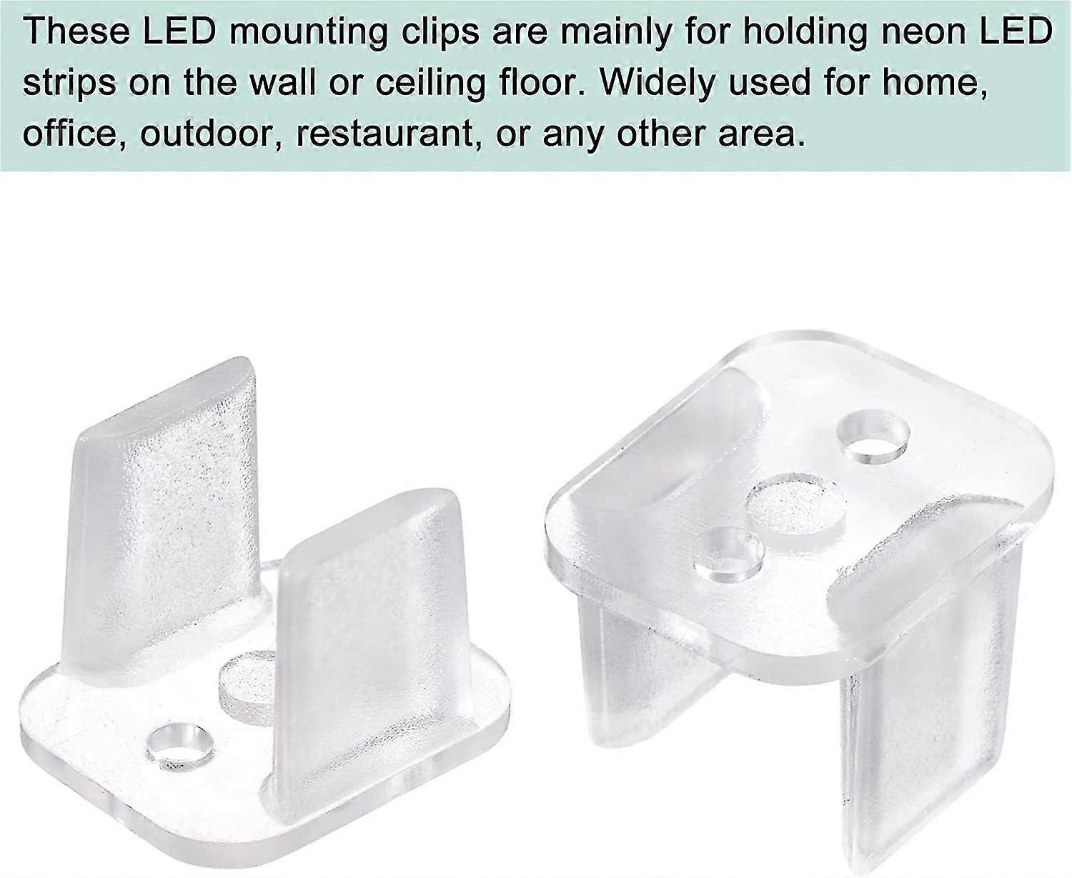 Led Neon Mounting Clips, Fixing Clamps Holder For 8mm Neon Led Strip ...