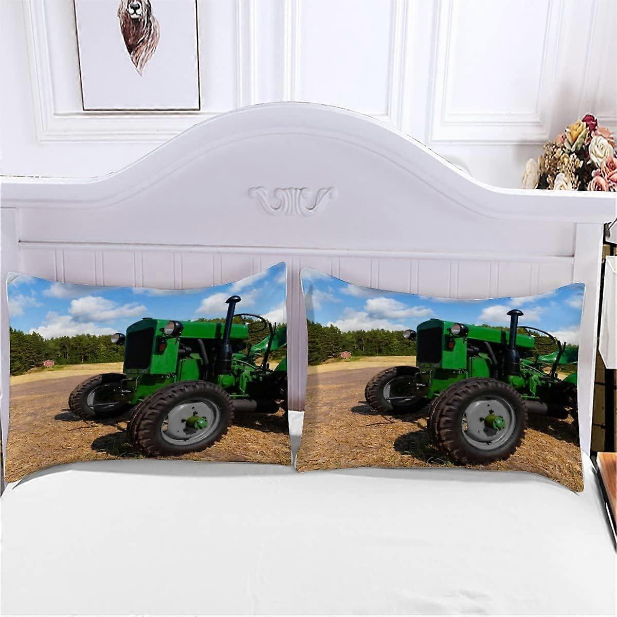 Tractor Bedding Set Boys Construction Cars Duvet Cover Heavy Machinery ...