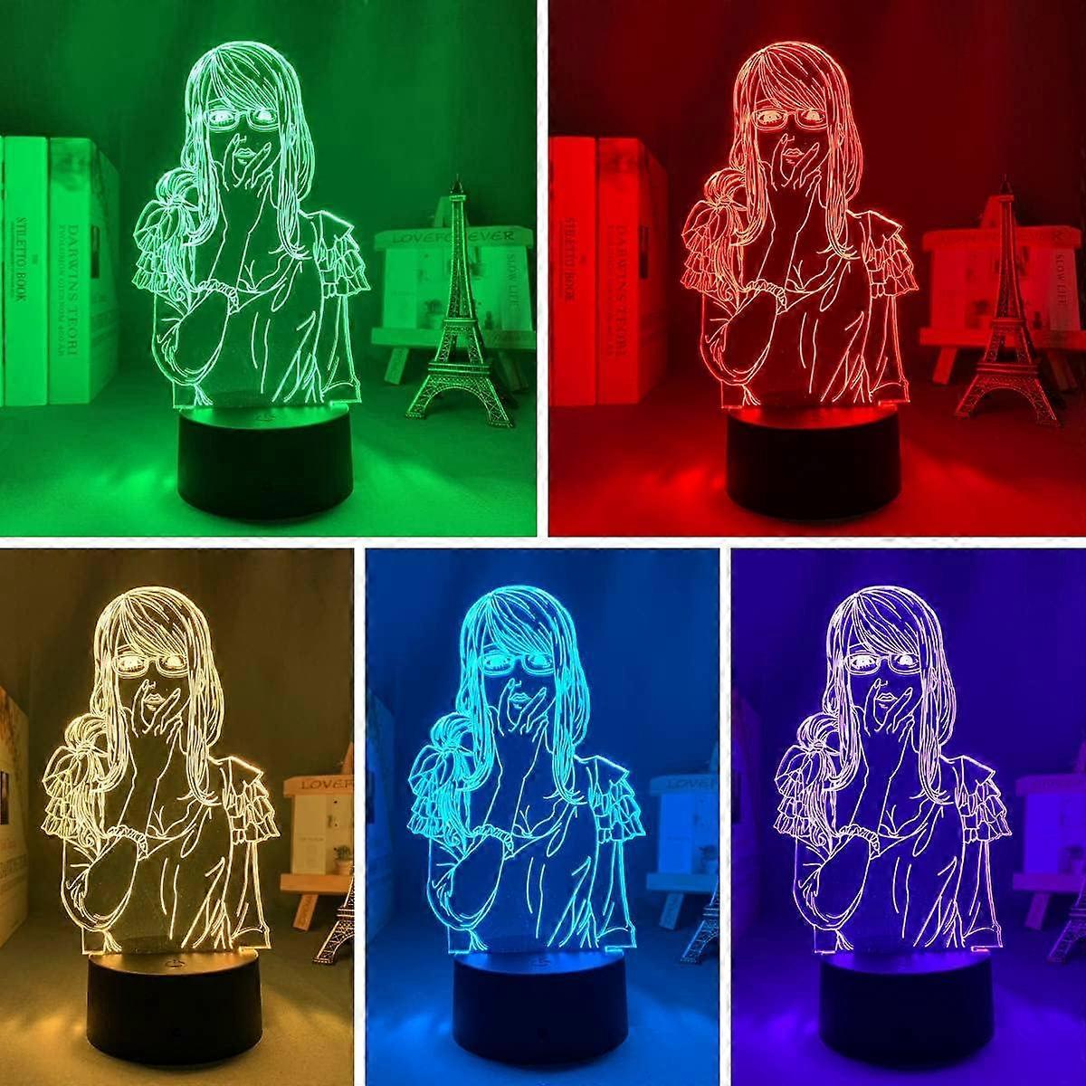 Ken Kaneki 3D Led Lamp Anime Night Light, 16 Colors Adjustment, Holiday ...