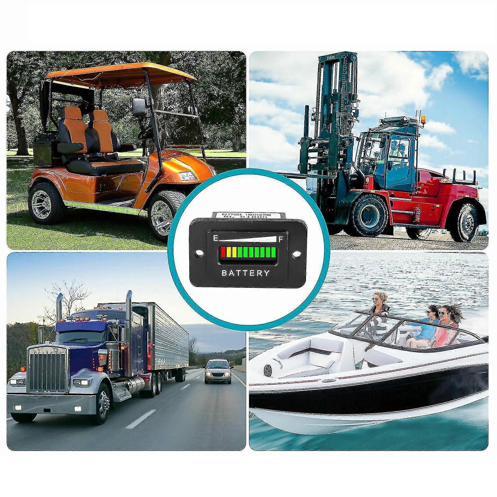 48V LED Battery Indicator Meter Gauge for Golf Carts - Ezgo, Club Car ...