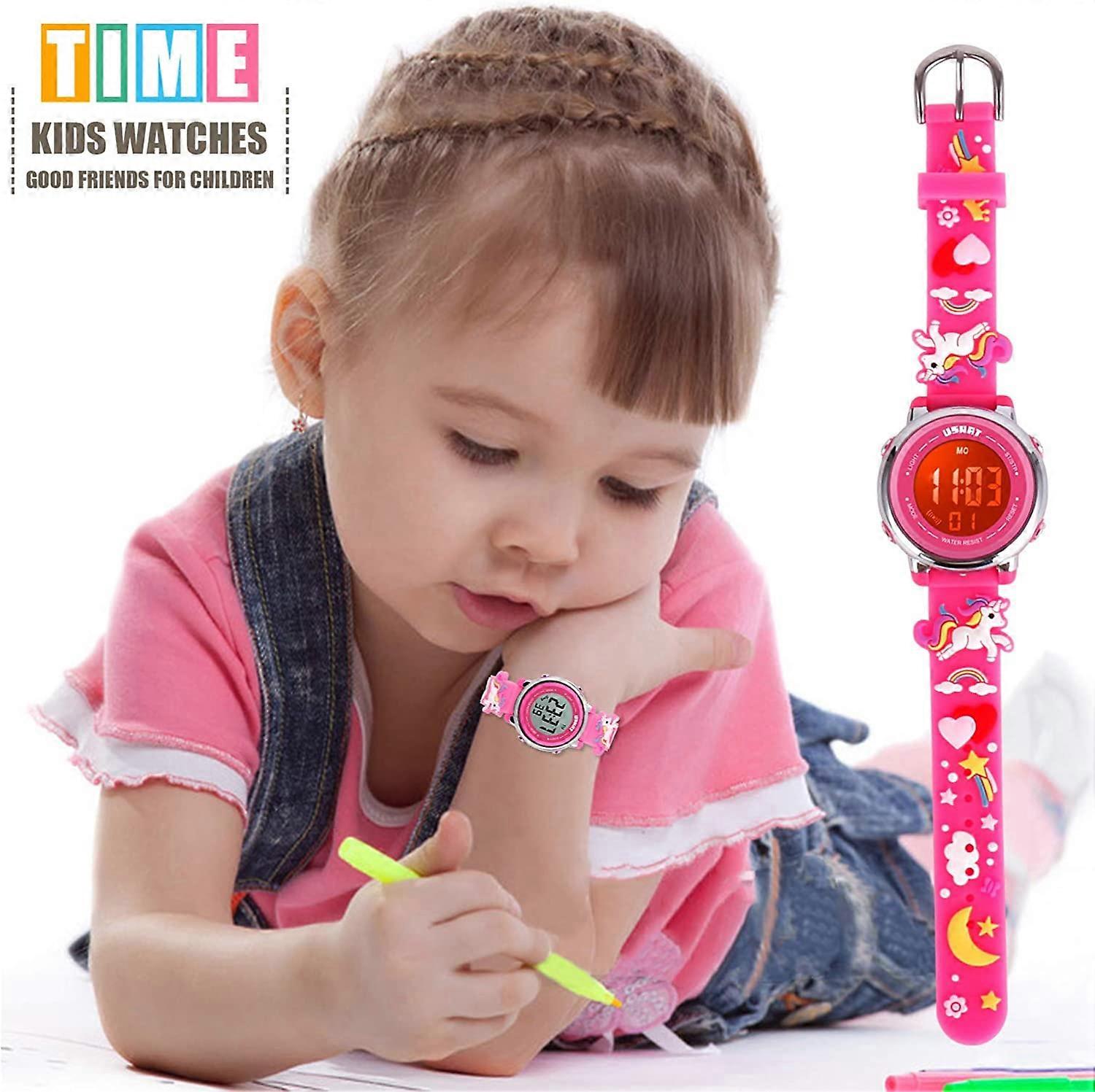 Kids Watch 3D Cartoon Toddler Wrist Digital Watch Waterproof 7 Color ...