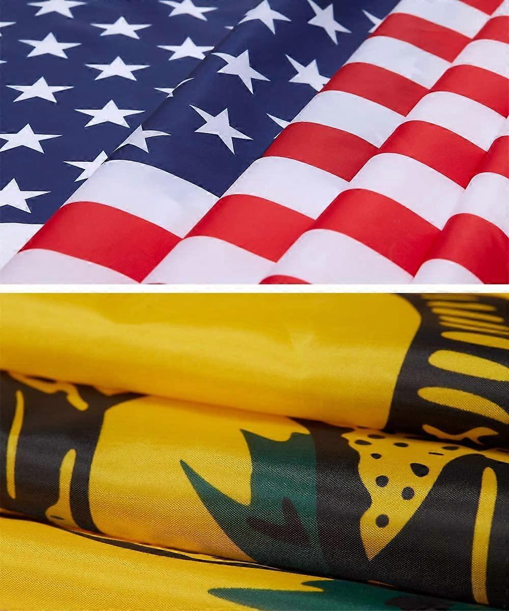 Dont Tread on Me Gadsden and American Flag 3x5 Outdoor Heavy Duty ...