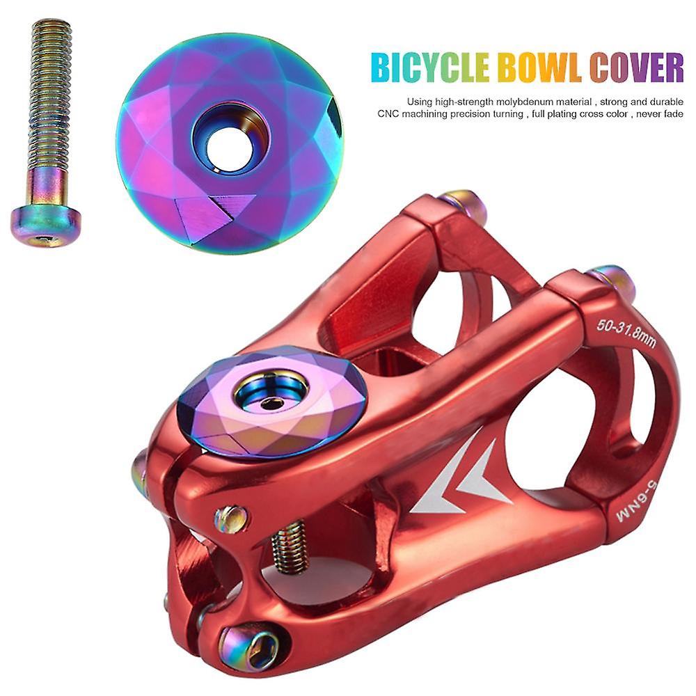 1-1/8 pouces Portable Bicycle Headset Cap Burnt Blue Bike Cap Stem ...