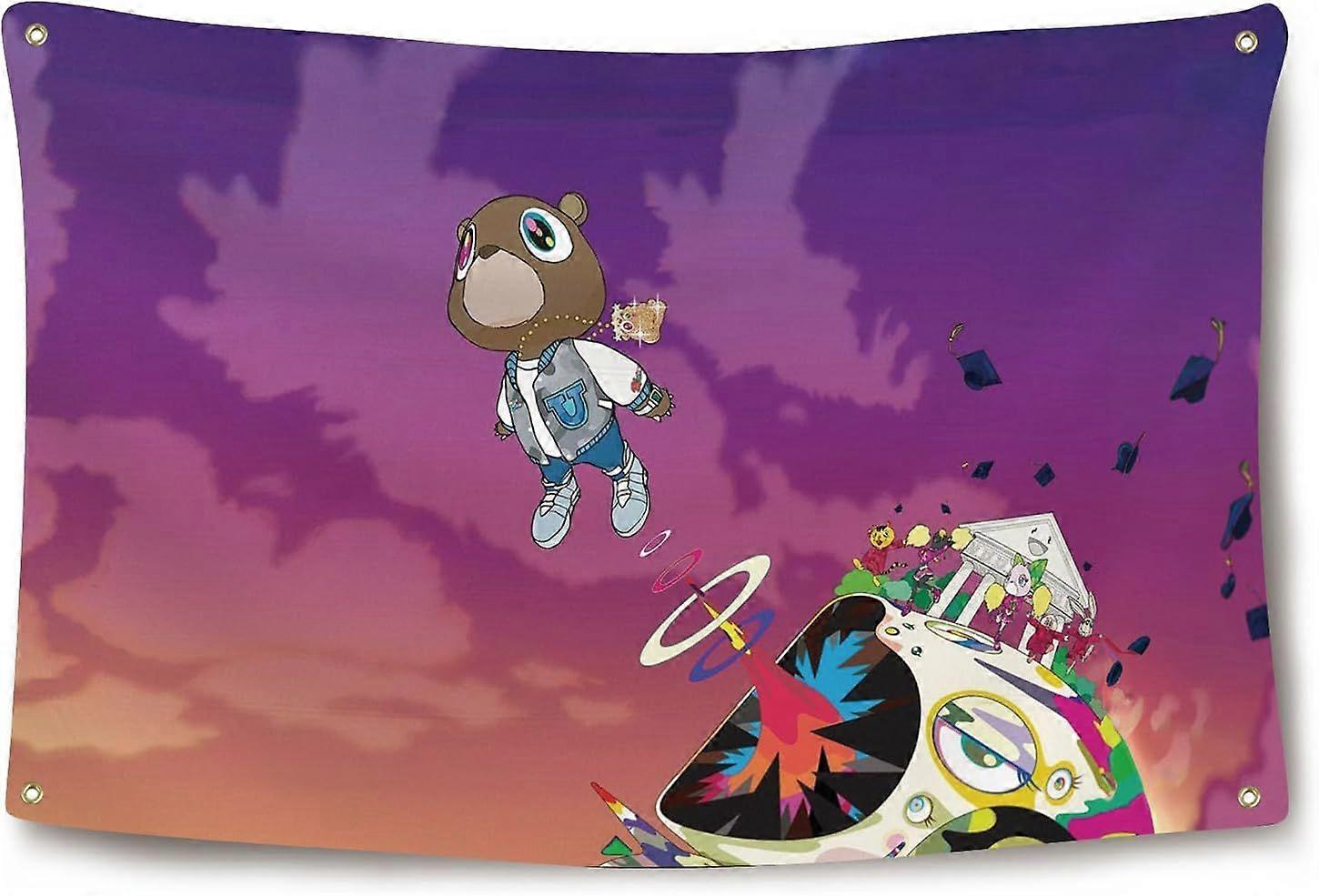 Kanye Rapper Album Cover Flag Funny Flag for Room Flag Banner College ...