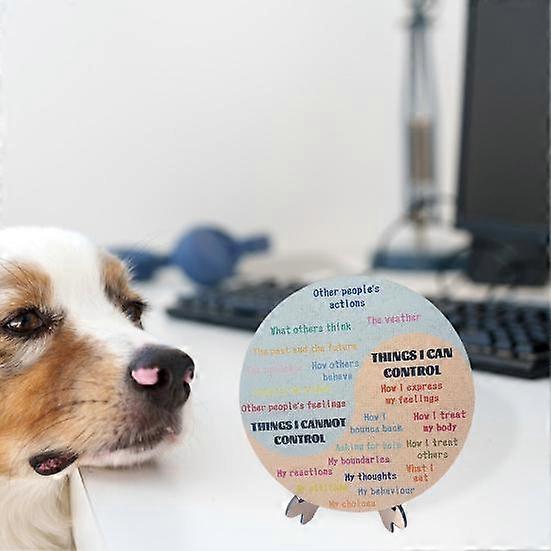 Feelings Wheel Wood Emotion Regulation Chart with Stand Mental Health ...