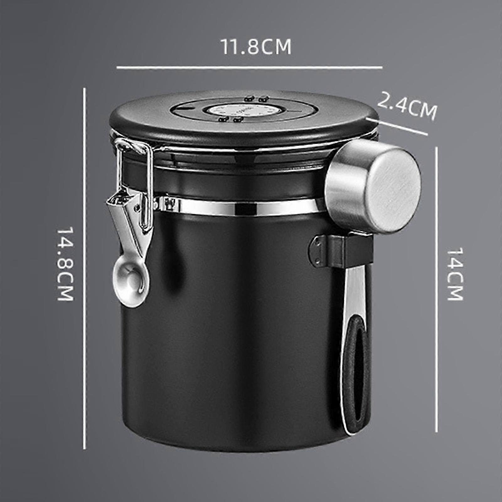Airtight Coffee Bean Storage Canister with Measuring Spoon ...