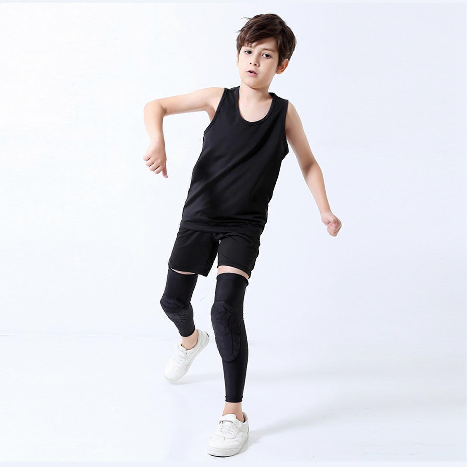 Kids Leg Sleeves Anti-Slip Leg Sleeves with Protective Knee Pads for ...