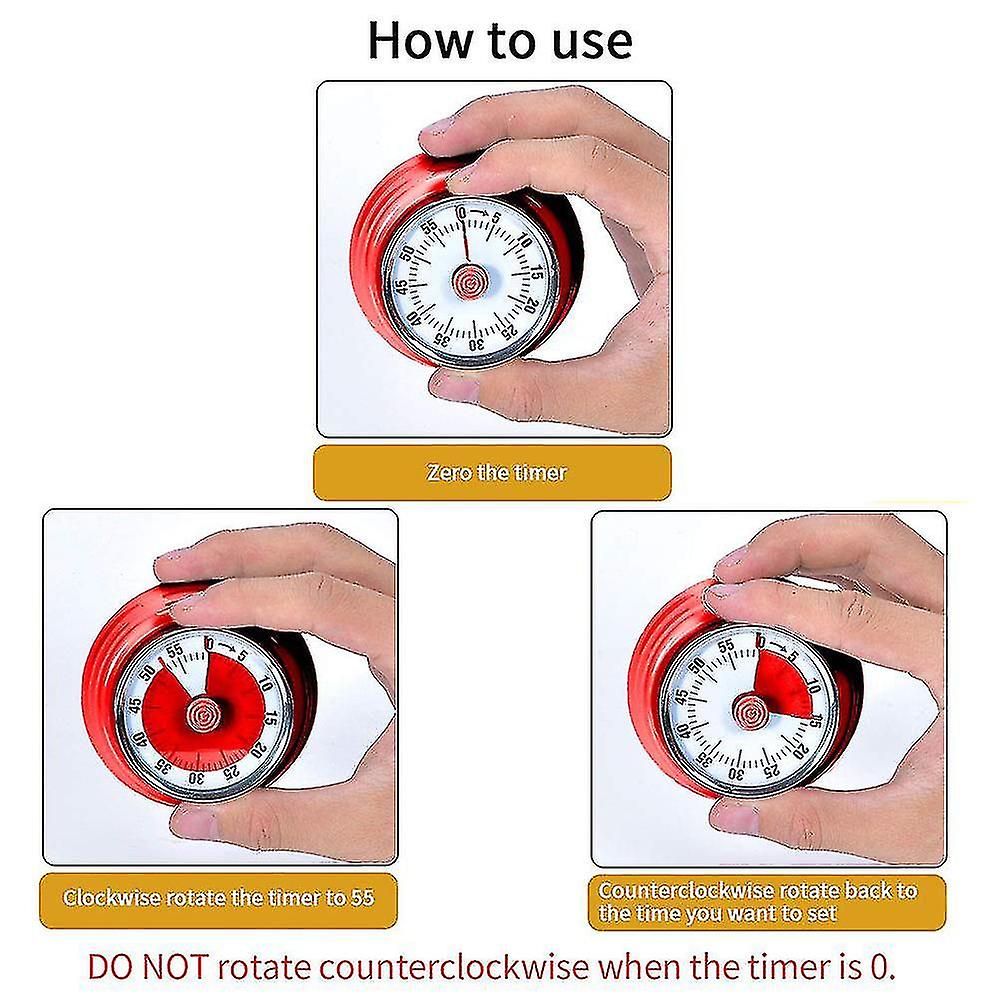 60-minute Visual Analog Timer,countdown Clock,no Loud Ticking,time ...