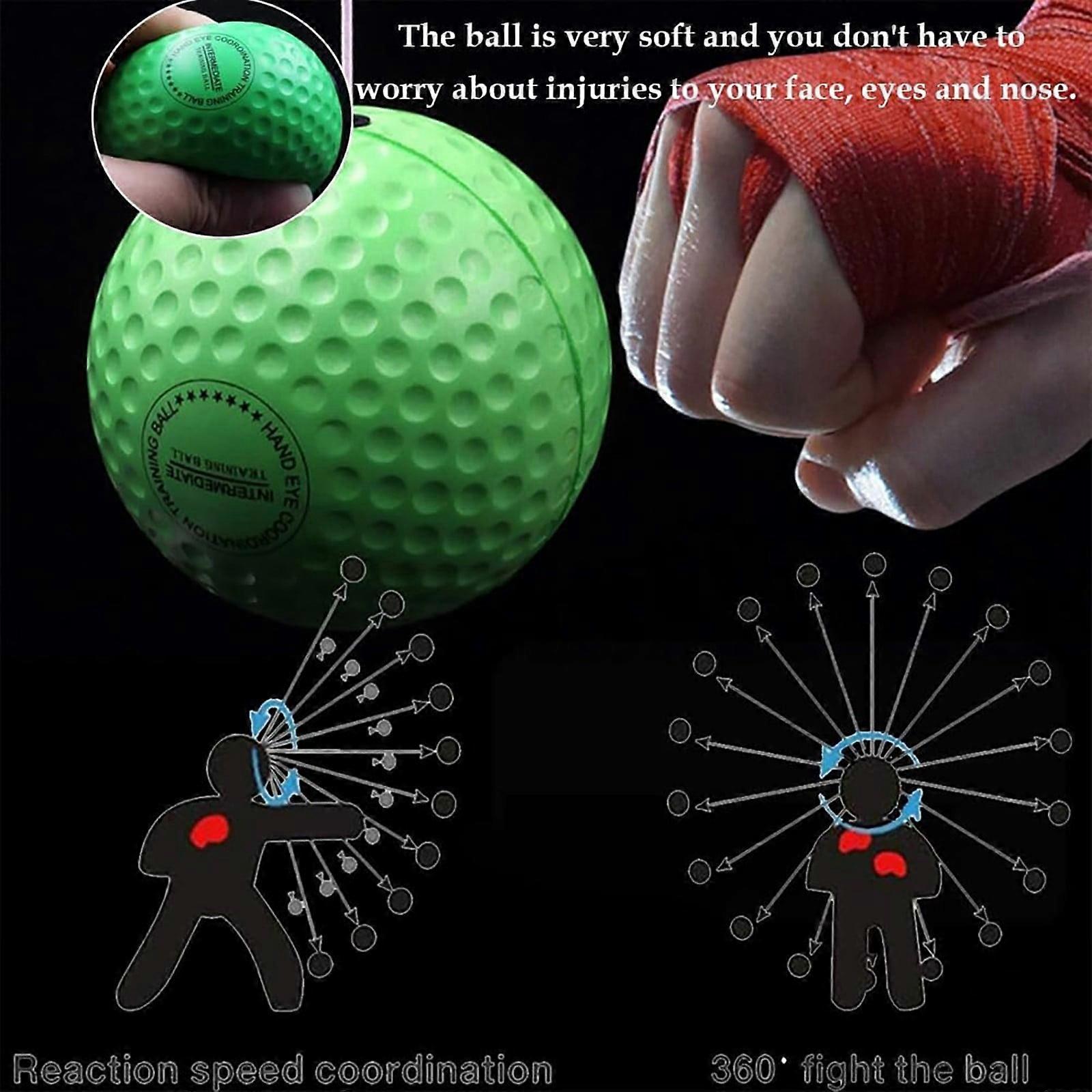 Boxbollen Game Boxing Reflex Ball Headband Set, Compatible with Adult ...