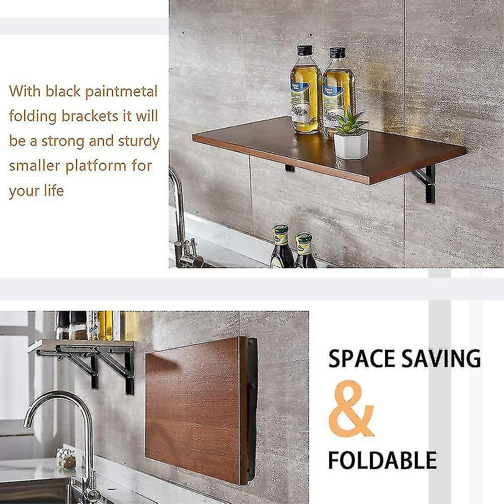 Wall Mounted Folding Shelf Brackets Stainless Steel Pack Of 2 | Fruugo SE