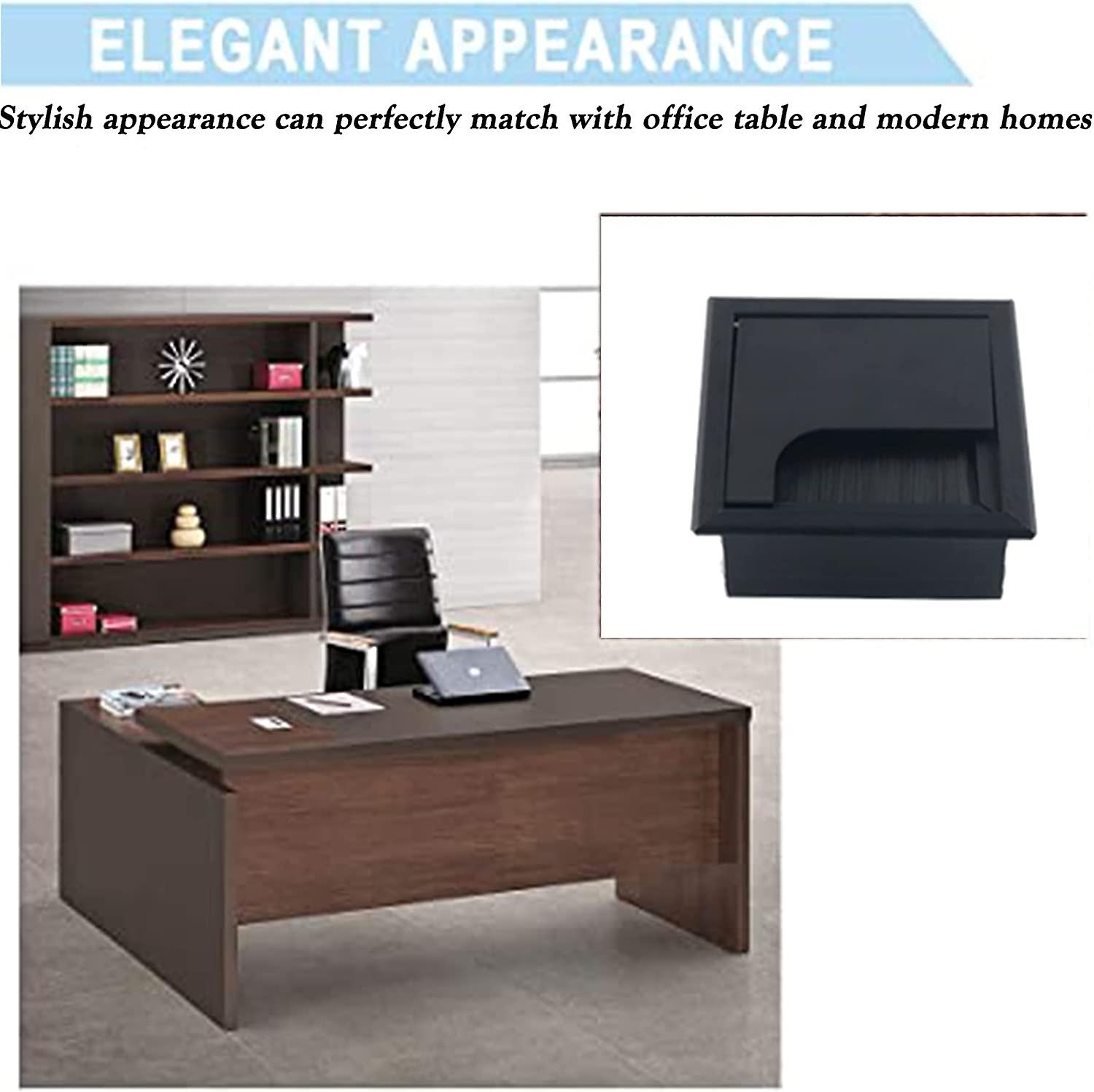 2 Pieces Recessed Cable Grommet, Cable Hole Desk Cover, Computer Desk ...