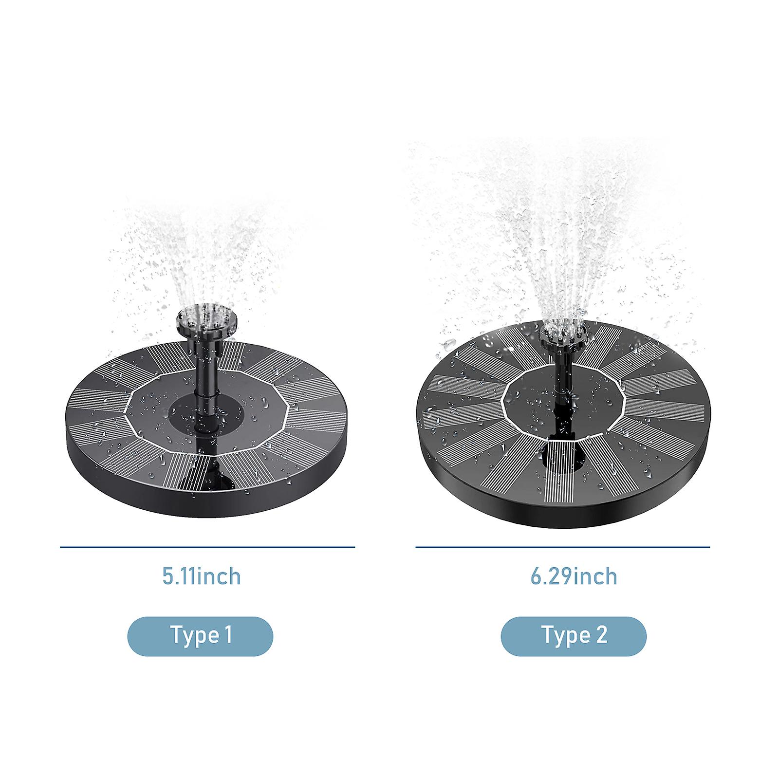 1w Solar Fountain Pump With 6 Nozzles Free Standing Water Pump Floating ...