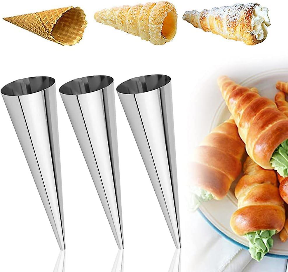 Set of 20 stainless steel cone molds 90 mm x 25 mm | Fruugo UK