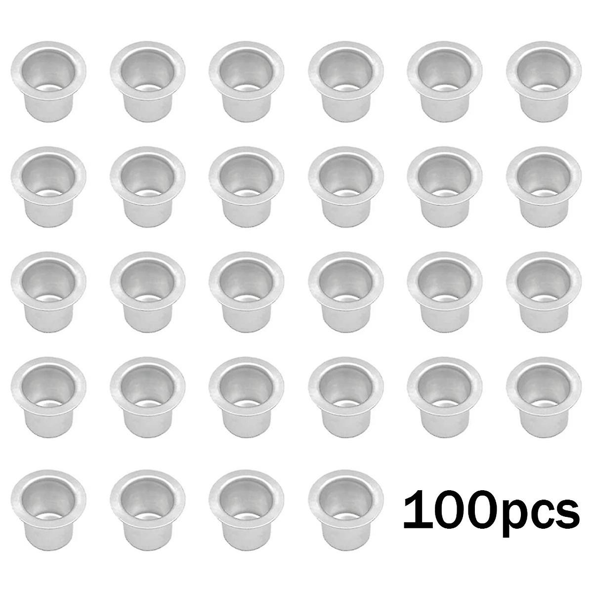 100pcs Metal Candle Inserts, Candlestick Holder Cup Metal Candle Cups ...