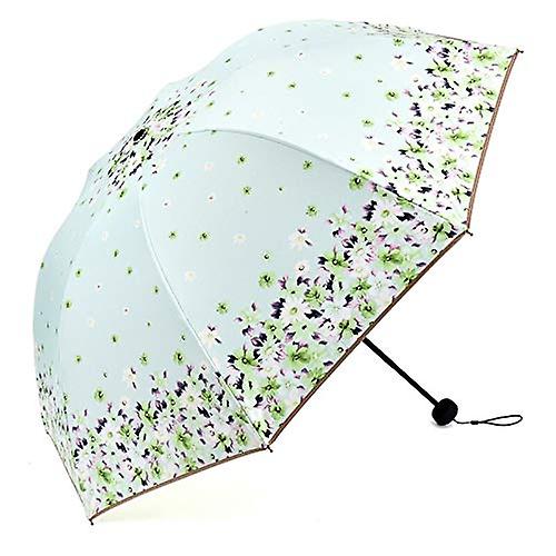 Sol och Regn Paraply SPF 50+ Fällbar Resa Solparaply Anti-UV-skydd ...