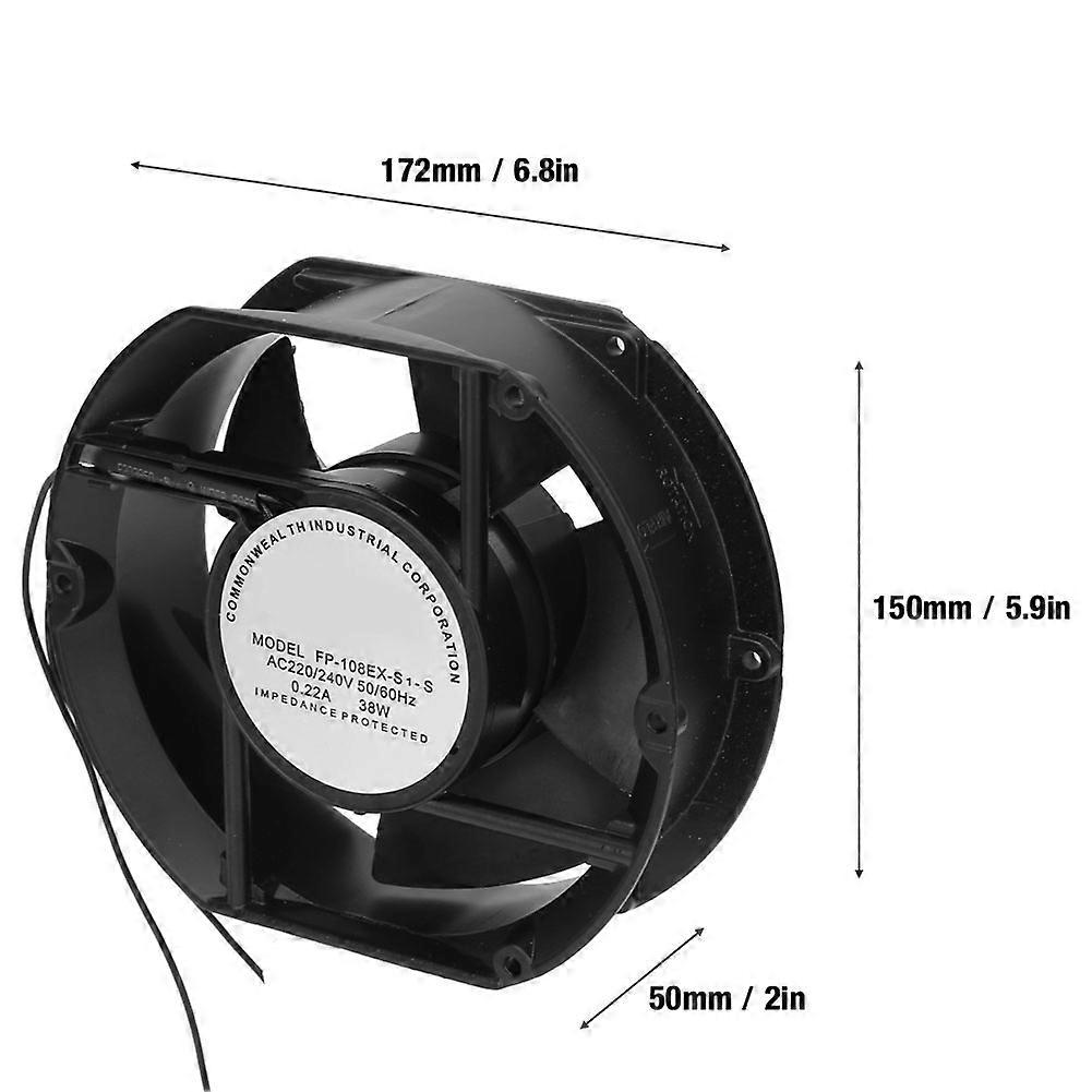 FP-108EX S1-S AC Axial Fan AC220V 38W Oval Ball Bearing Ventilation Cooling Fan | Fruugo UK