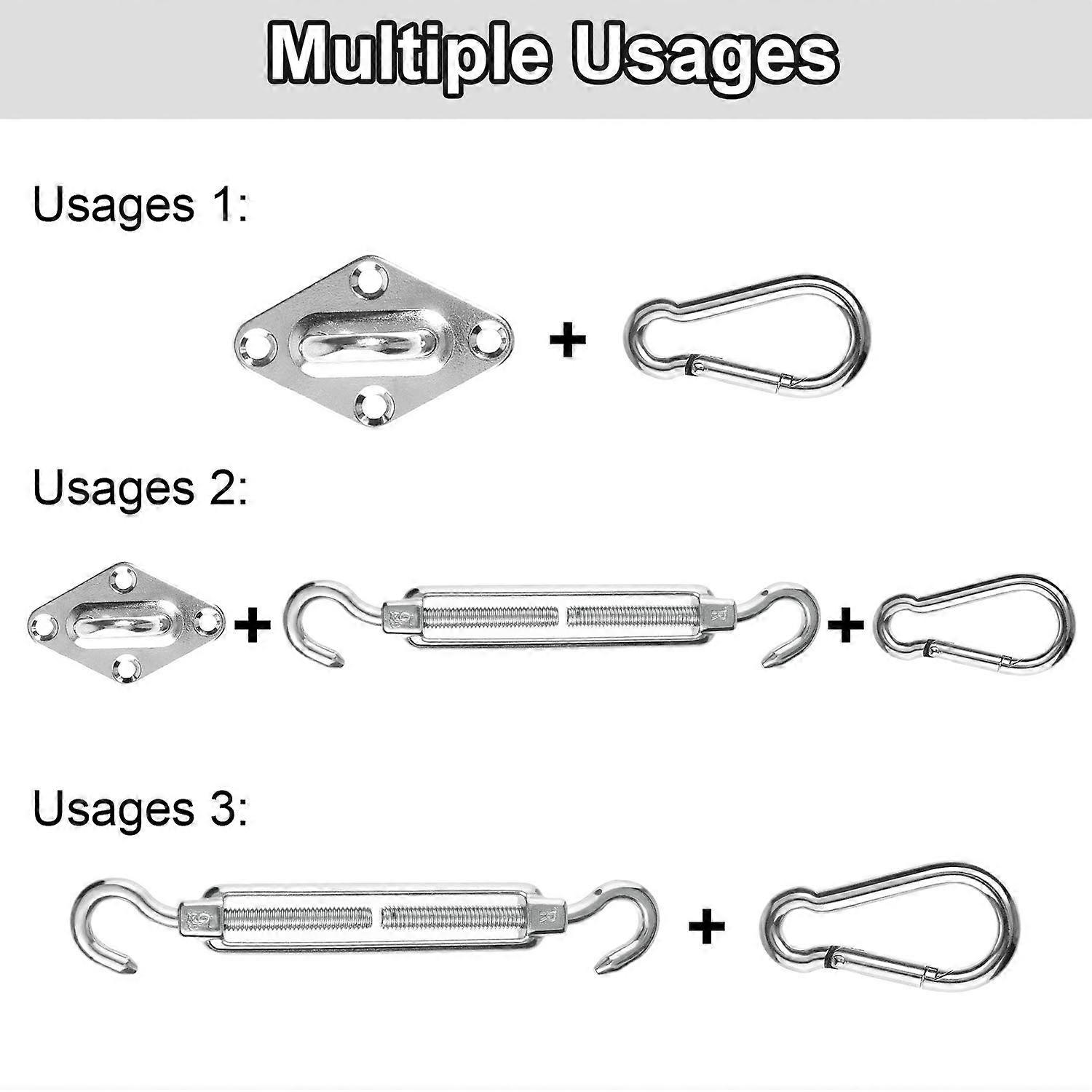 Canopy Fixing Set Heavy Duty Sun Shade Fixing Kit Stainless Steel ...