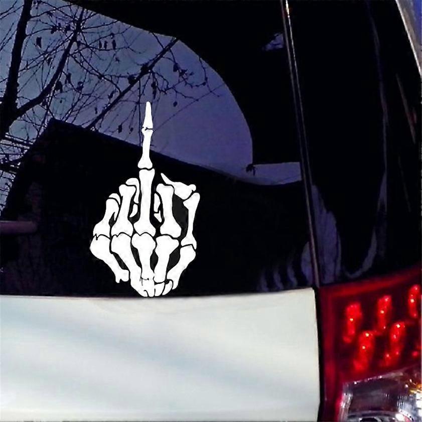 Skeleton Middle Finger Hand Car Decal Vinyl Sticker (2 Pack) Perfect ...
