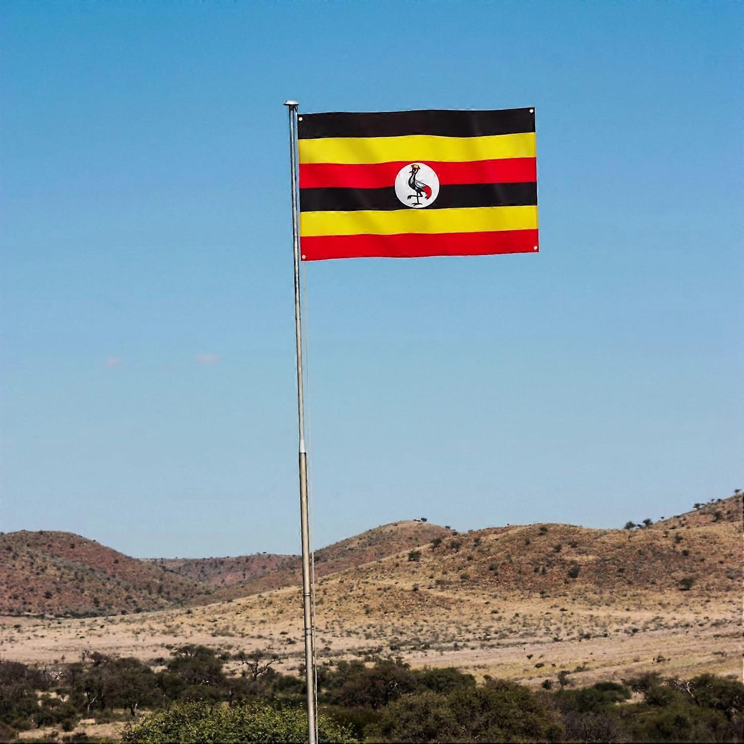 Uganda Flag,Eyelet In Every Corner, Ugandan Flag, Grey Crowned Crane ...