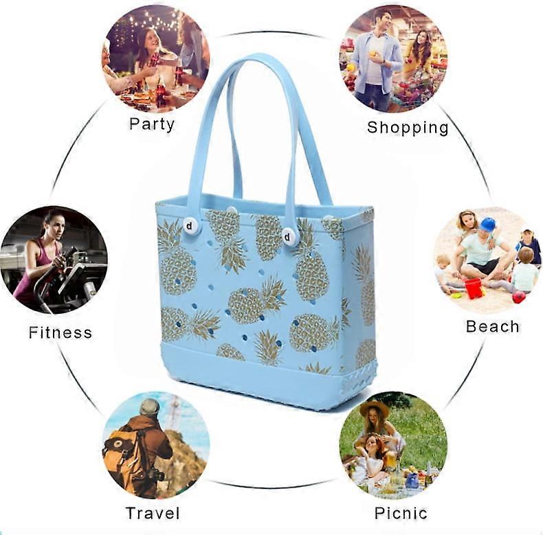 Large Tote Bag Waterproof Washable Rubber Beach Bags Sandproof Outdoor EVA Portable Travel ...