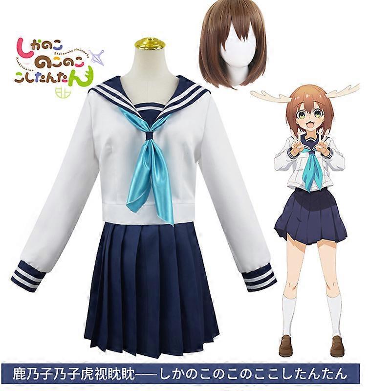 Noko Shikanoko Cosplay Costume Wig Anime My Deer Friend Nokotan Dress ...